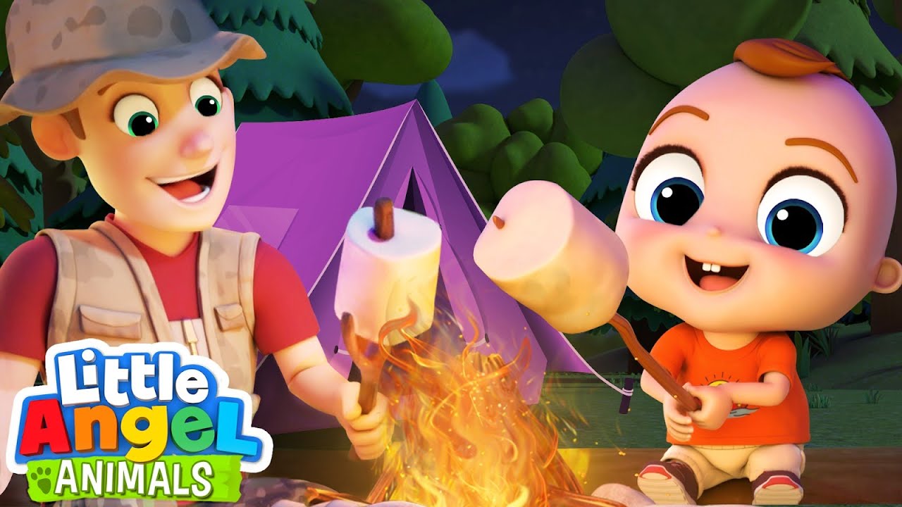 Camping Song | Fun Animal Sing Along Songs by Little Angel Animals ...