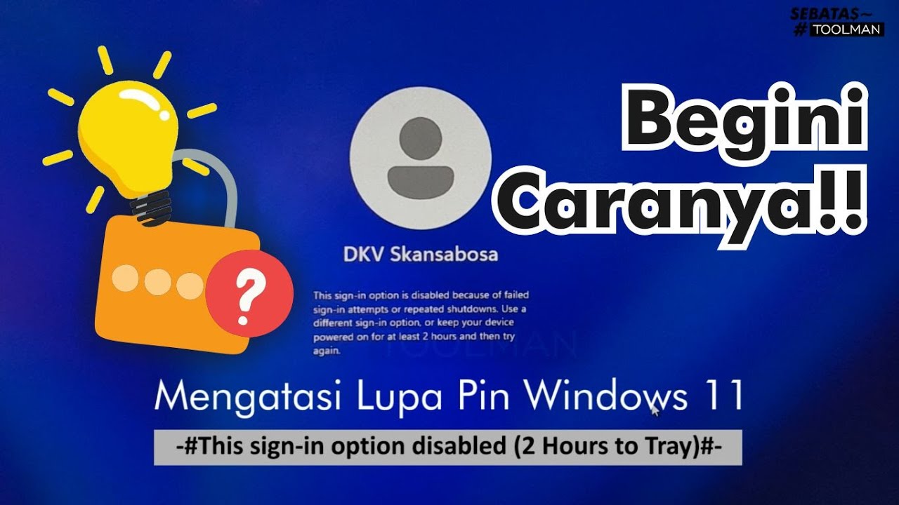 Mengatasi Lupa Pin Windows 11 - Reset Password - YouTube