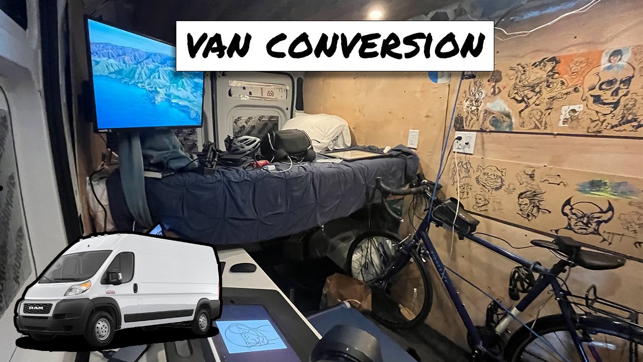DIY Van Conversion Turned into Art Studio - YouTube