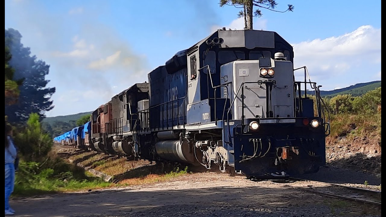 Trem da RUMO H92 passando carregado por LSF - KM 228 - Ferrovia Tronco ...
