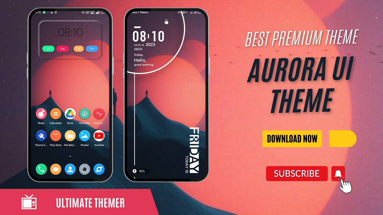Aurora UI Theme For Oppo And Realme|| Multi shade charging animation|| New lock Style|| - YouTube