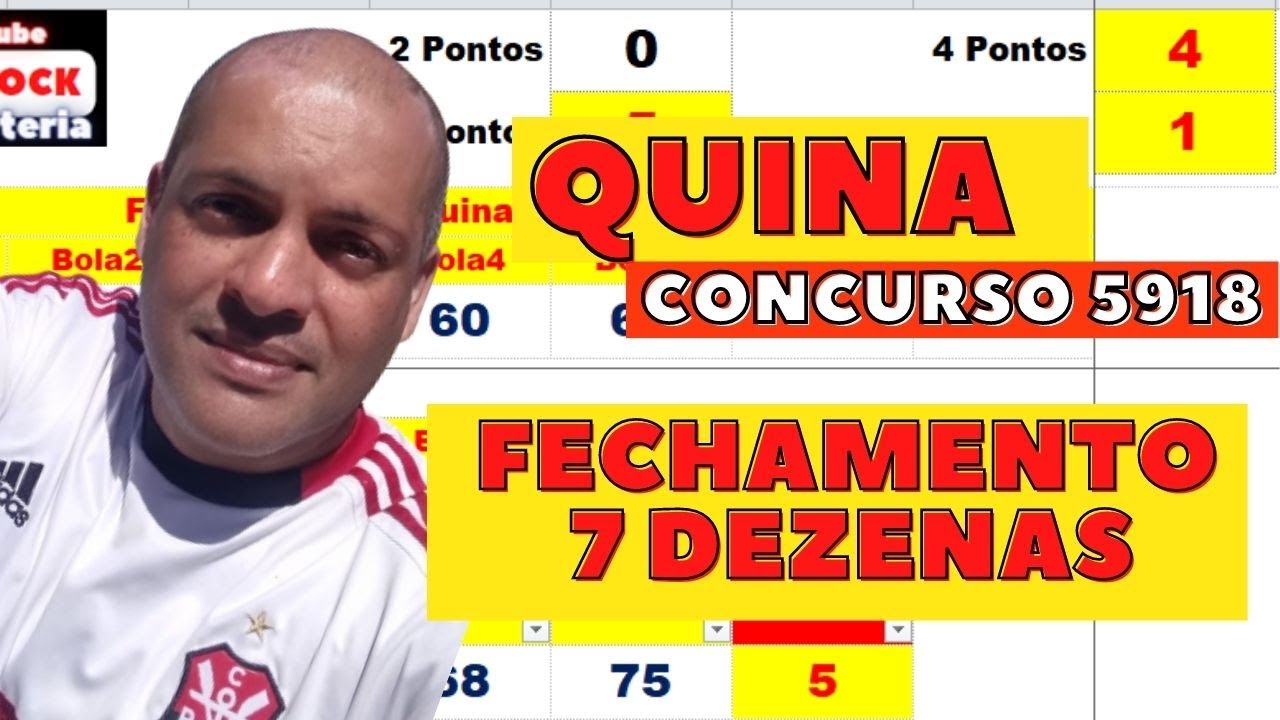 Concurso da Quina 5918 Fechamento com 7 Dezenas - YouTube