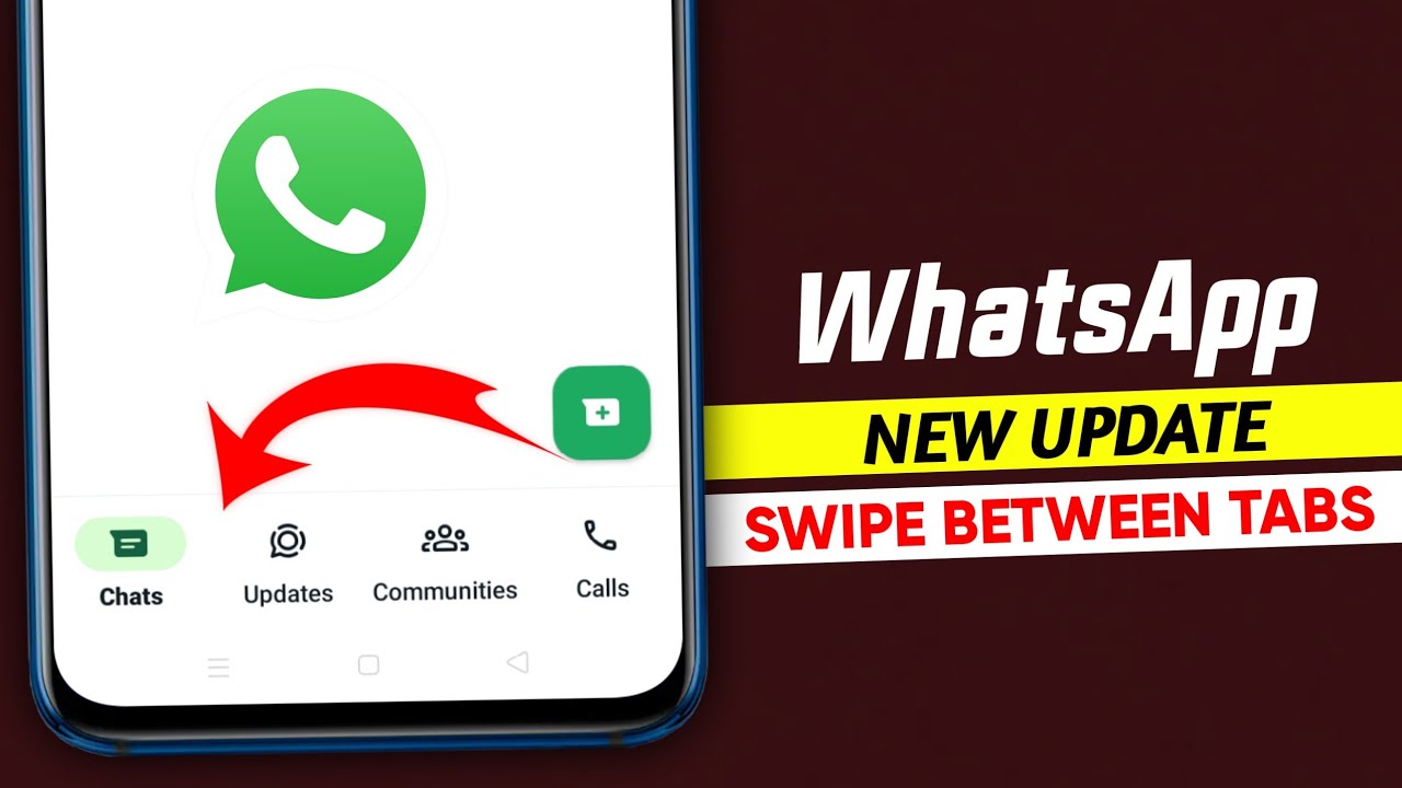 WhatsApp swipe between tabs update || WhatsApp new update || Bottom navigation swipe tabs - YouTube