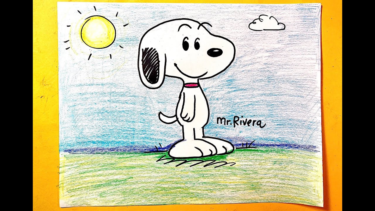 How to draw Snoopy - YouTube
