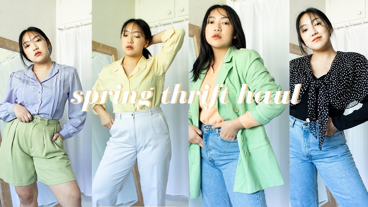 HUGE THRIFTED SPRING TRENDY 2020 HAUL + TRY ON - YouTube