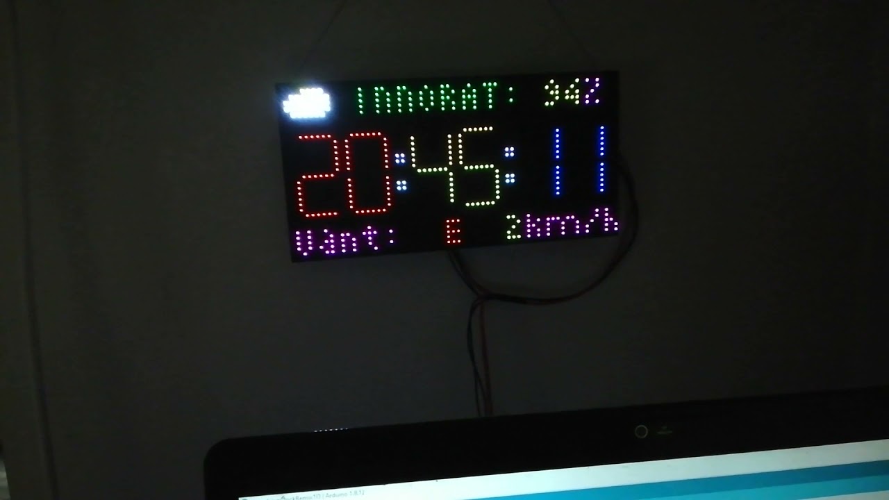 ceas cu tranzitii pe afisaj P5 RGB 64x32 (Morphing clock) - 9 - YouTube