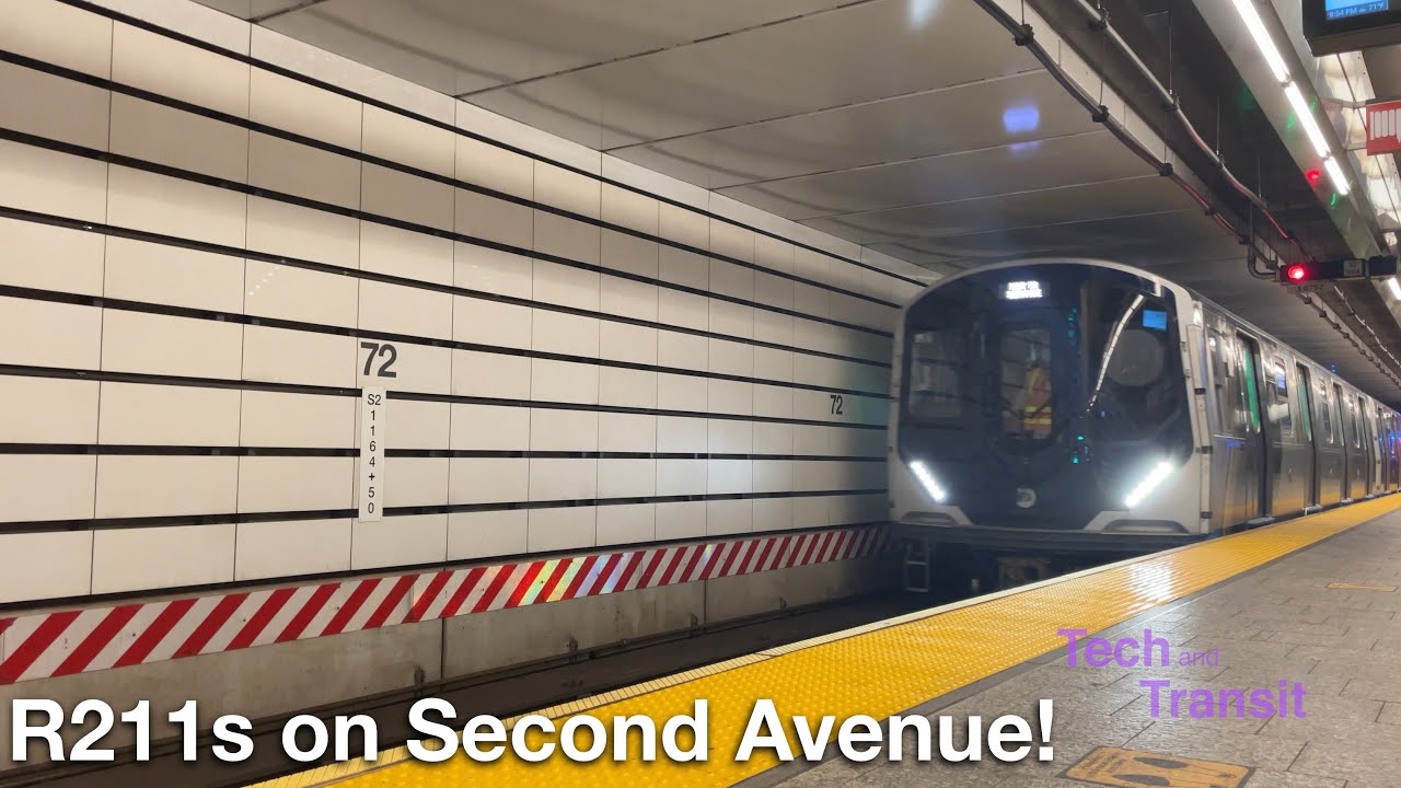 ⁴ᴷ⁶⁰ Brand New R211s Testing on the Second Avenue (Q), 63rd Street (F ...
