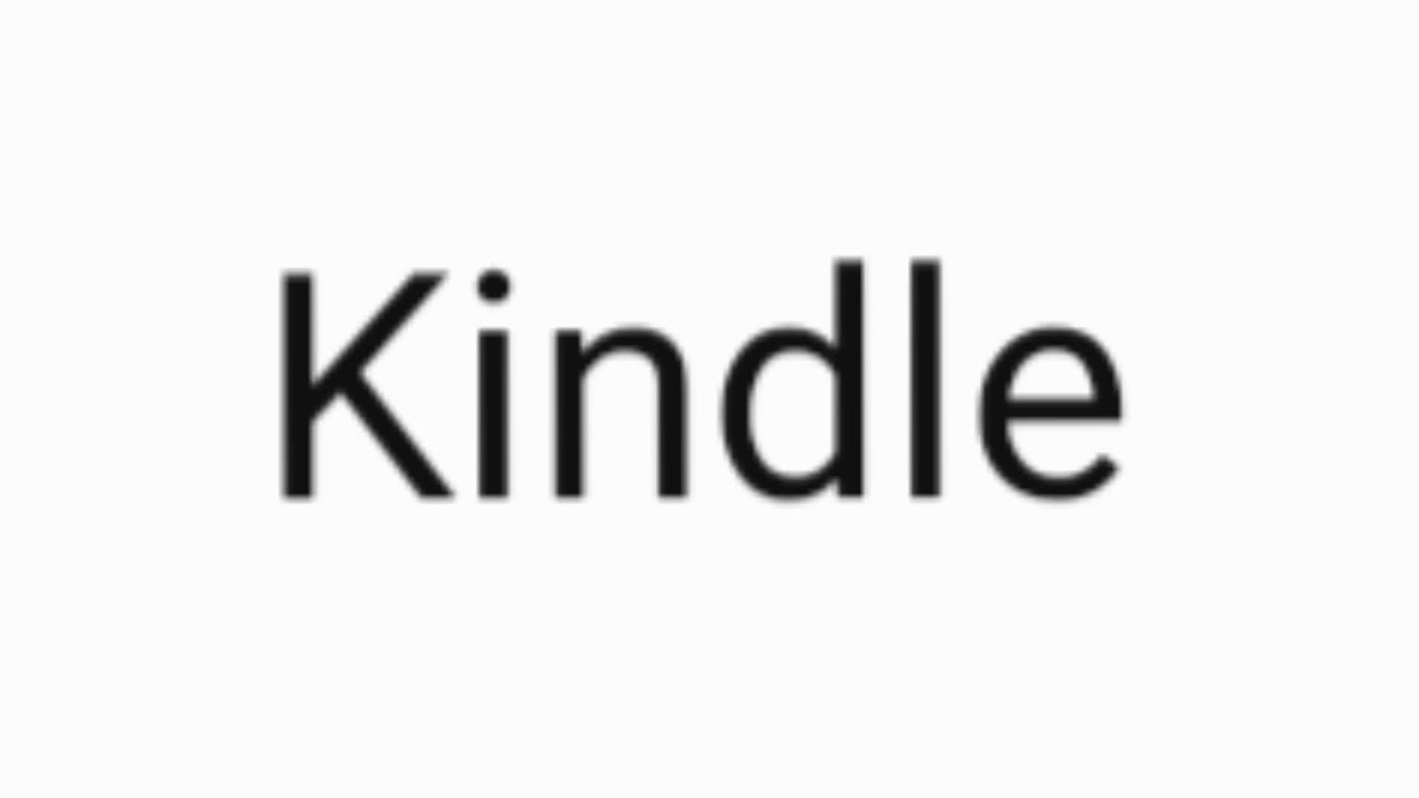 How to pronounce Kindle. - YouTube