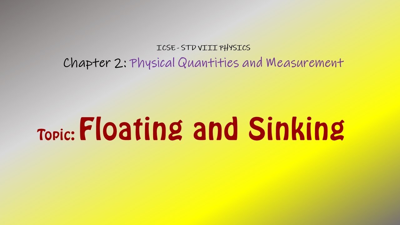 FLOATING AND SINKING YouTube FLOATING AND SINKING YouTube