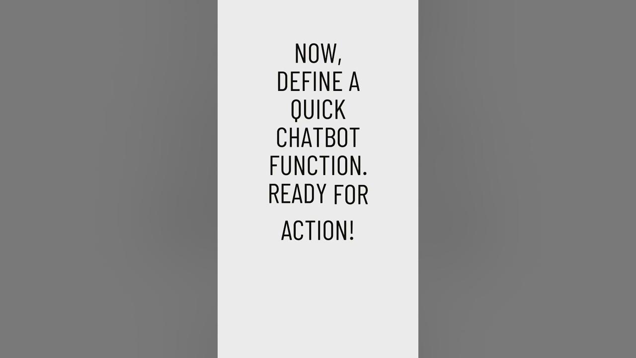 Build Your Own Ai Chatbot In 1 Minute Python Tutorial Pythontutorialai Chatbot