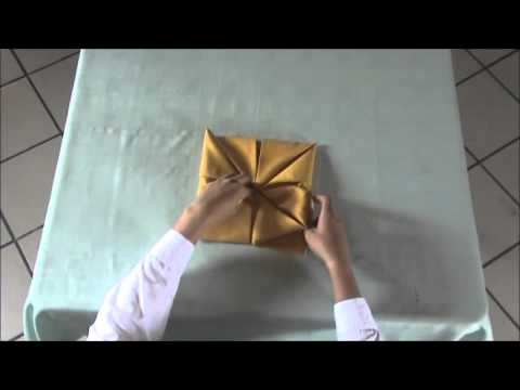 Lotus Napkin Fold - YouTube