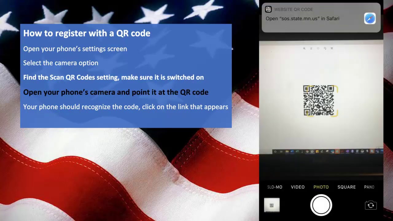 Voter Registration Assistance Using the QR Code - YouTube
