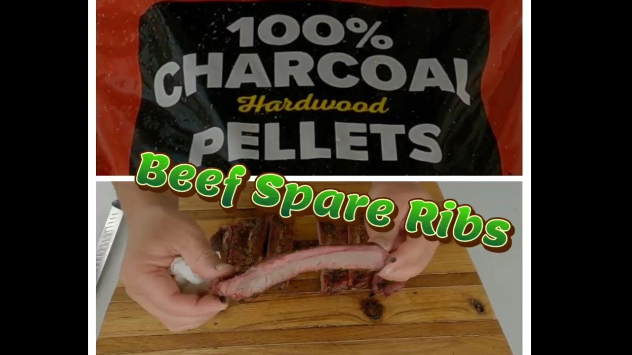 Beef Back Ribs with the NEW Royal Oak 100% Charcoal Pellets. - YouTube