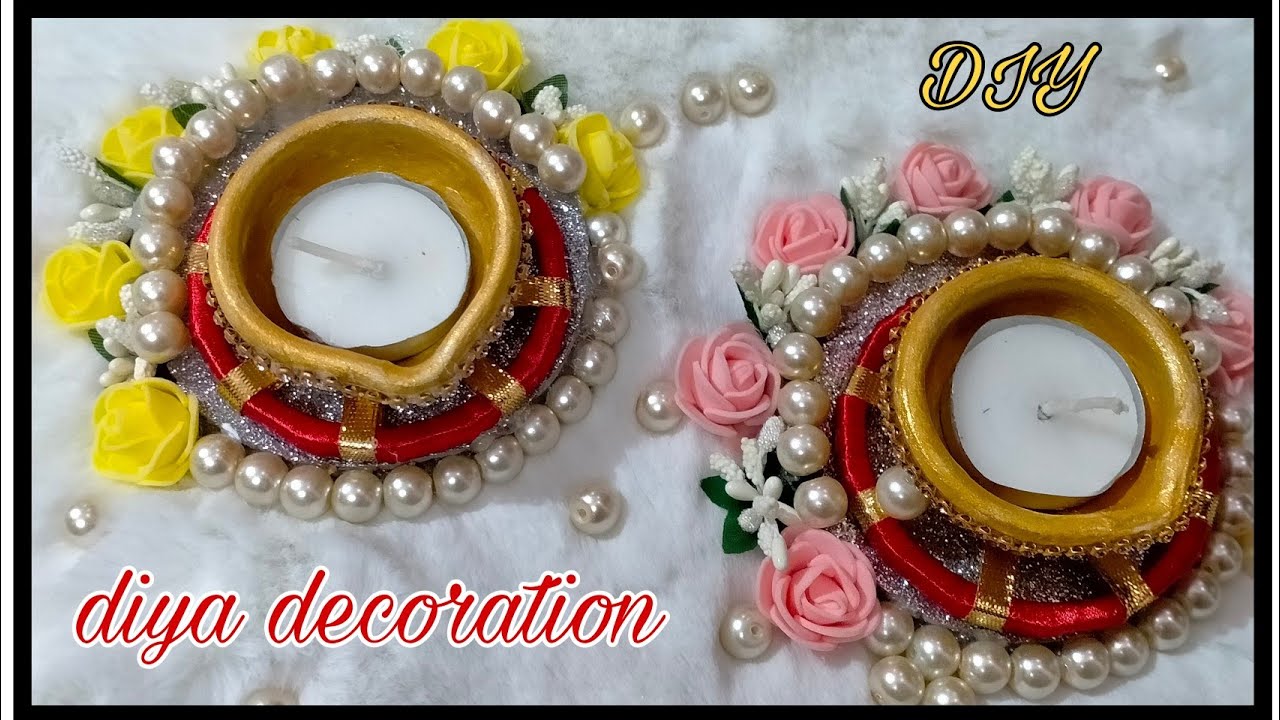DIY Diya Decoration Ideas At Home||Beautiful Diwali Decoration Idea ...