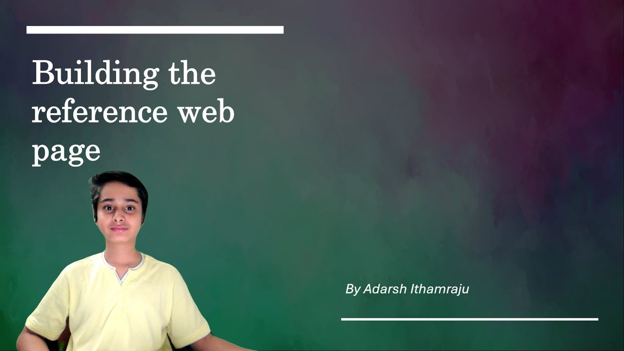 HTML 5 Basics - Part 10| Building the reference web page| Programming ...