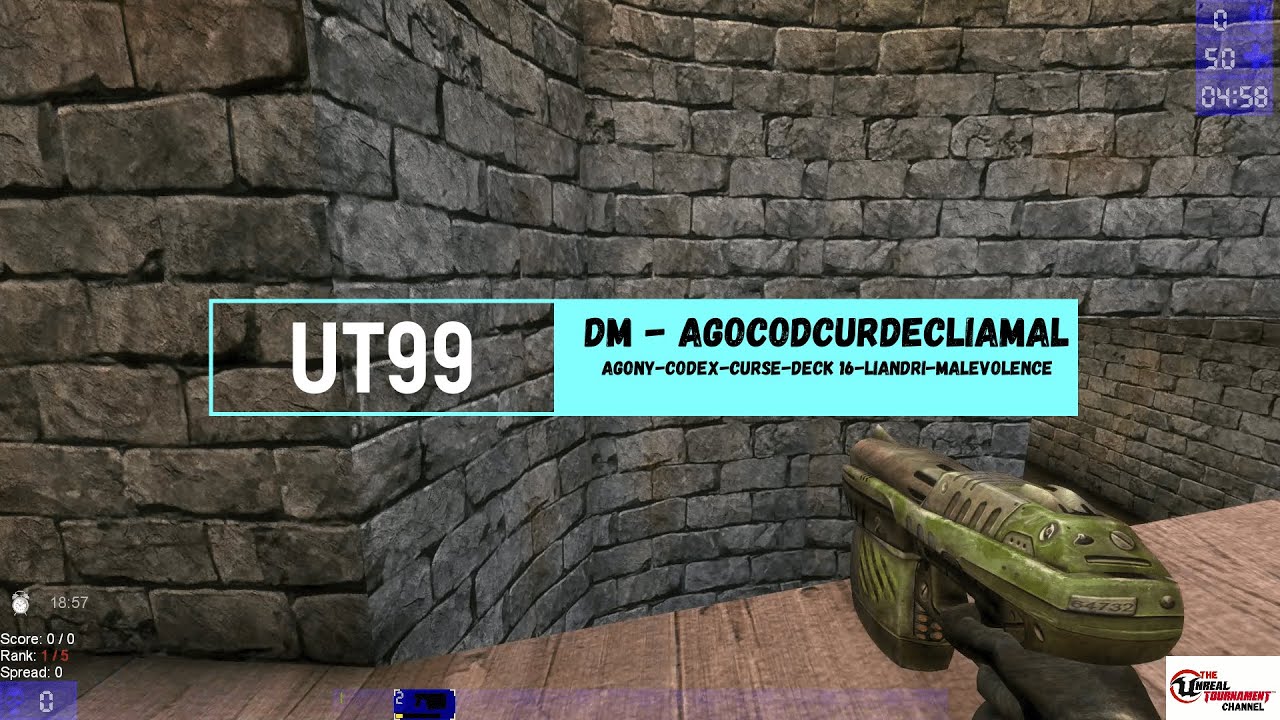 UT99 - DM - AGOCODCURDECLIAMAL (Agony-Codex-Curse-Deck16-Liandri-Malevolence) - YouTube