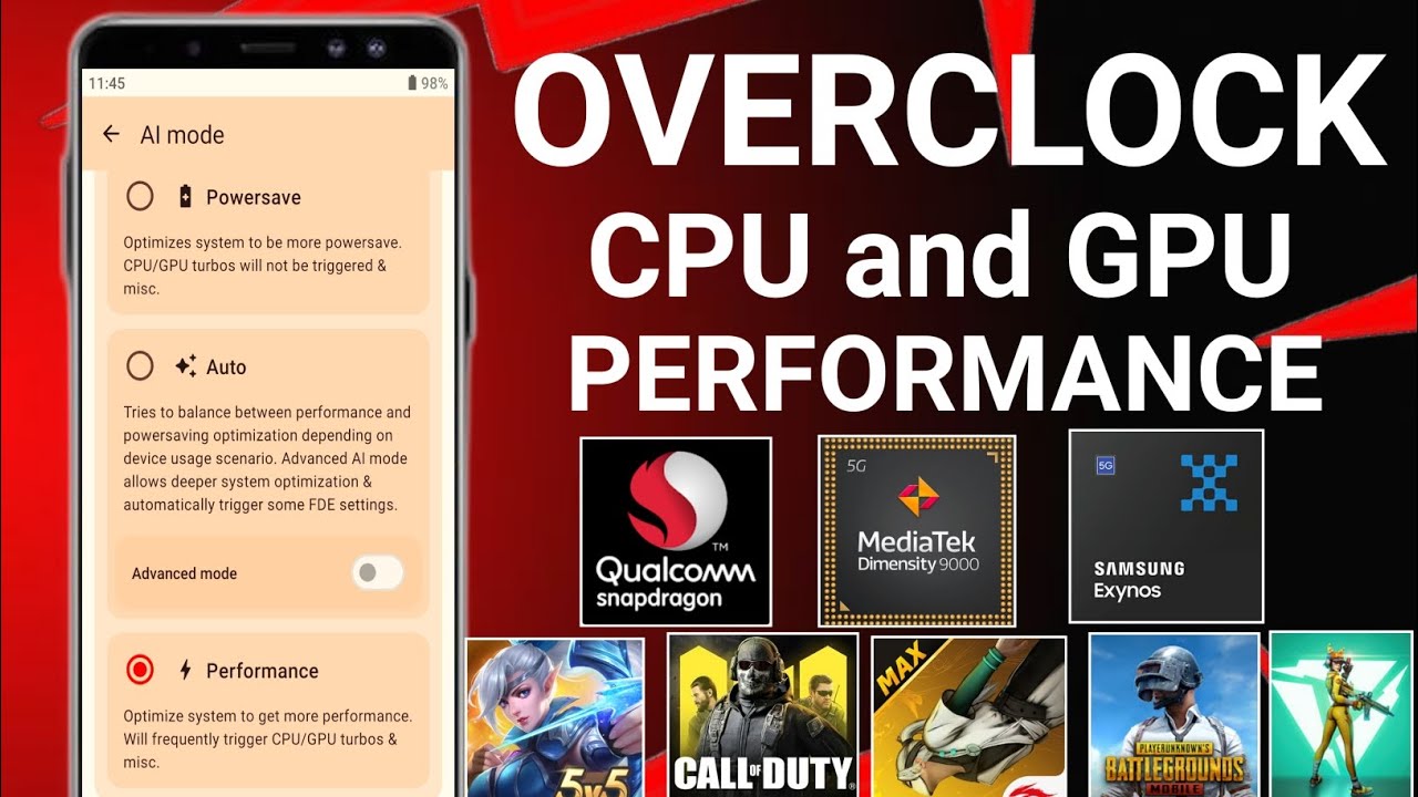 How To Overclock Cpu And Gpu Performance Max Fps Fix Lag No Root