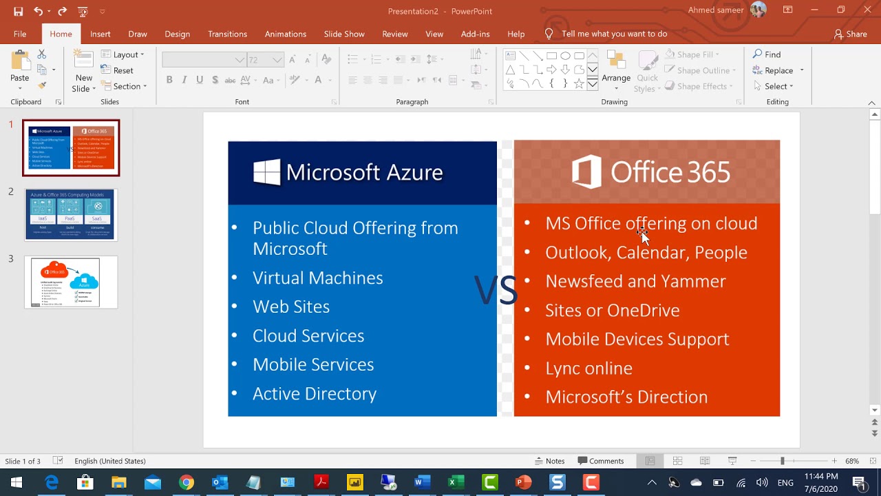 Azure VS Office365 - YouTube