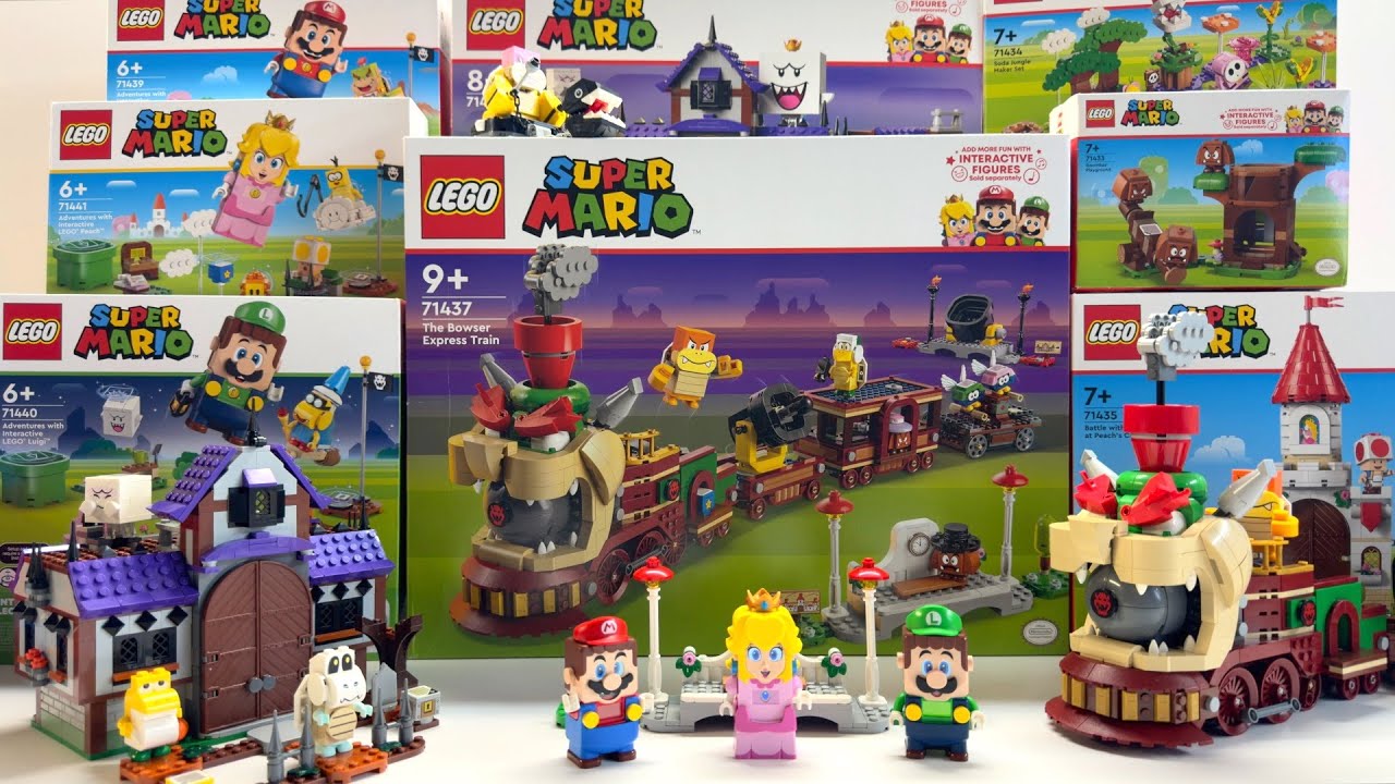 Super Mario Bros LEGO Unboxing Review | Bowser Express Train | King Boo ...