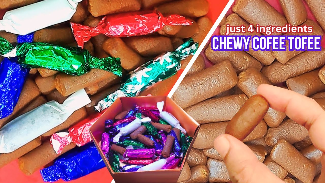 Chewy Toffee with Coffee Powder | Best chewy toffee with 4 ingredients ...