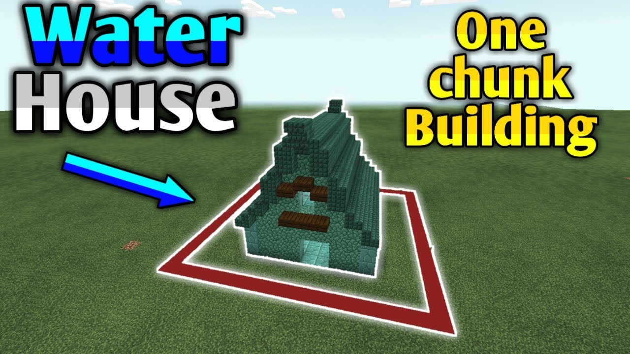 BUILDING A WATER THEMED HOUSE IN MINECRAFT | One Chunk Building - YouTube