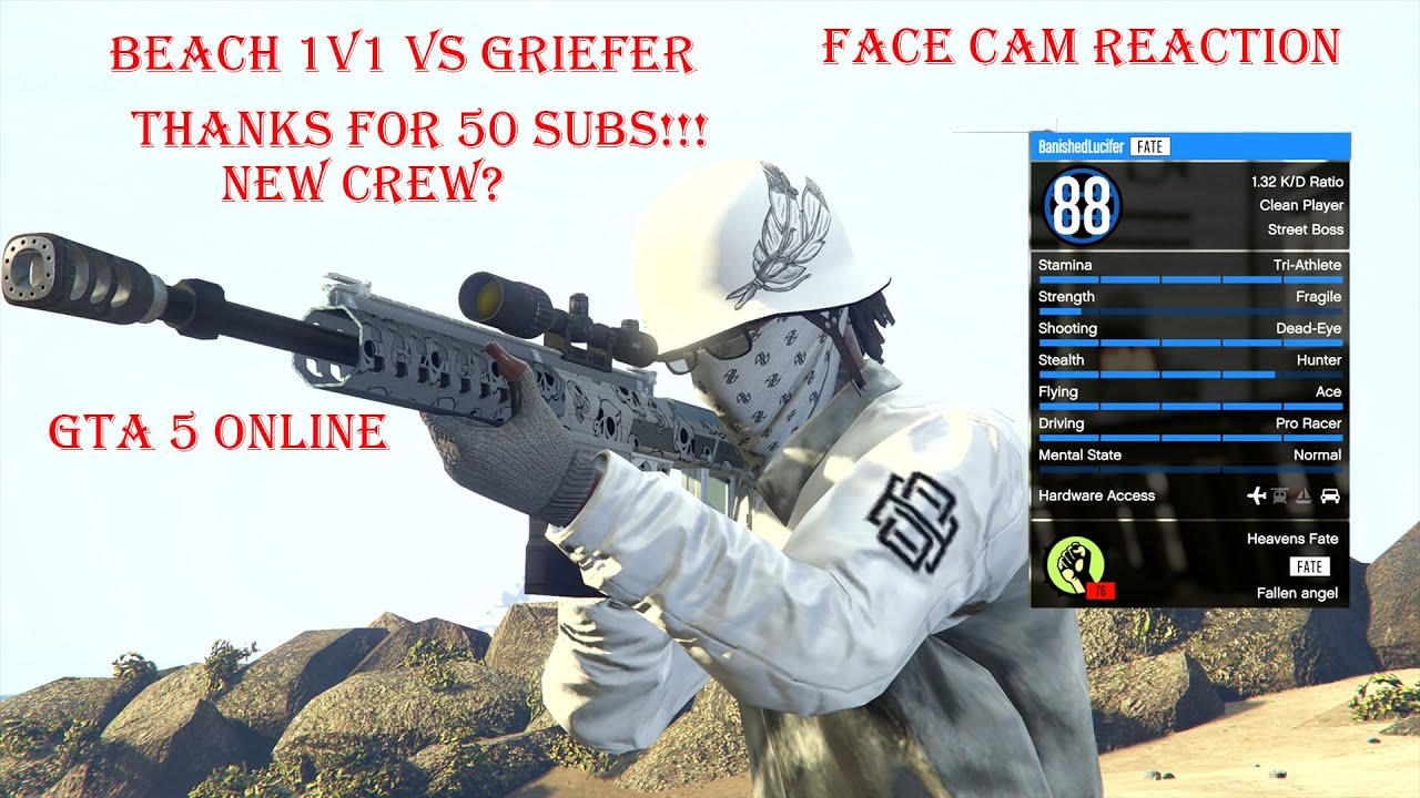 I 1v1ed this Tryhard Griefer with A Face Cam At the Beach This was the ...