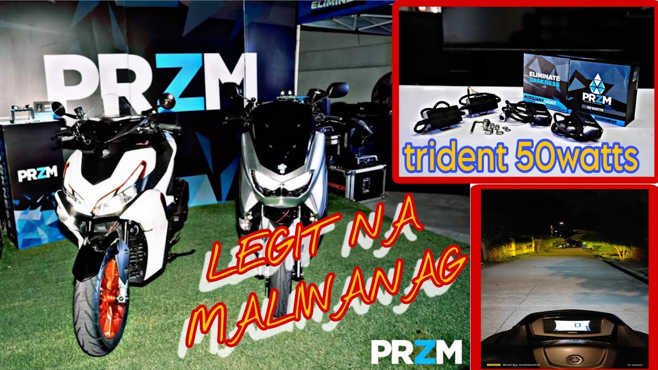PRZM TRIDENT 50 watts INSTALLED TO NMAX & EAROX - YouTube