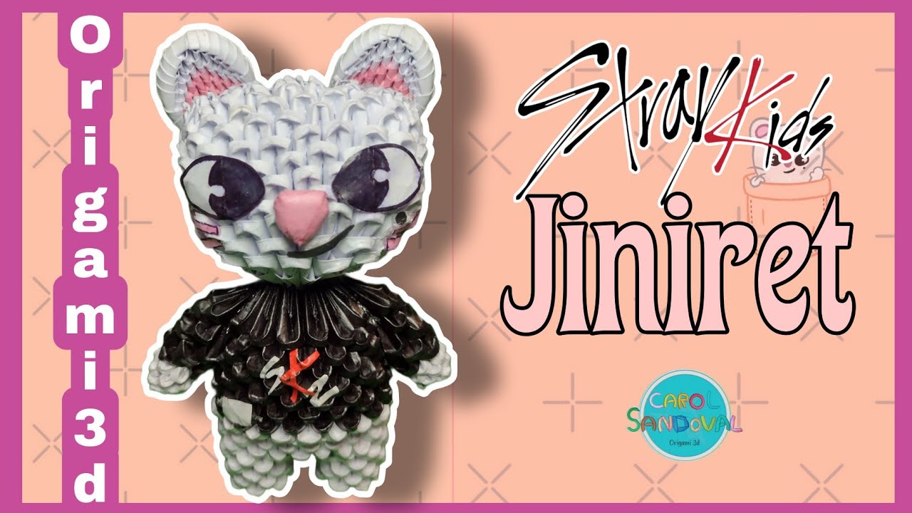 ¡Haz a Jiniret de skz en origami 3d!😸| nivel 🔥🔥| Carol Sandoval - YouTube