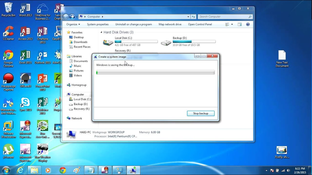 Create a System Image Backup in Windows 7 - YouTube