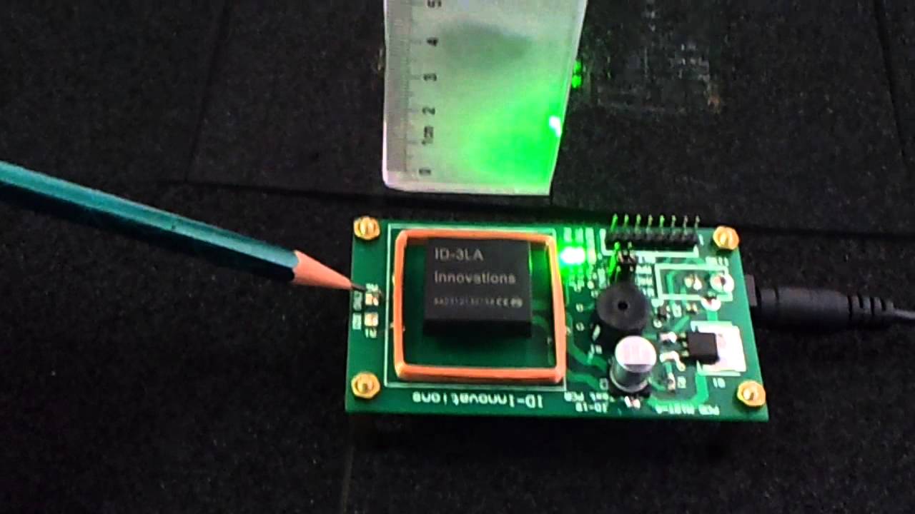 ID-3LA read range testing with an external coil - YouTube