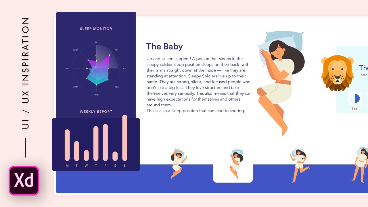 UI/UX Inspirations - Adobe Xd - Sleep Fact!. - YouTube