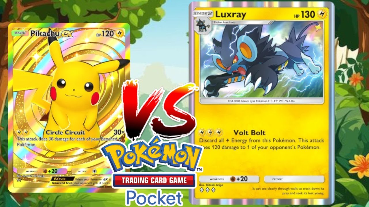 Pikachu ex VS Luxray - YouTube