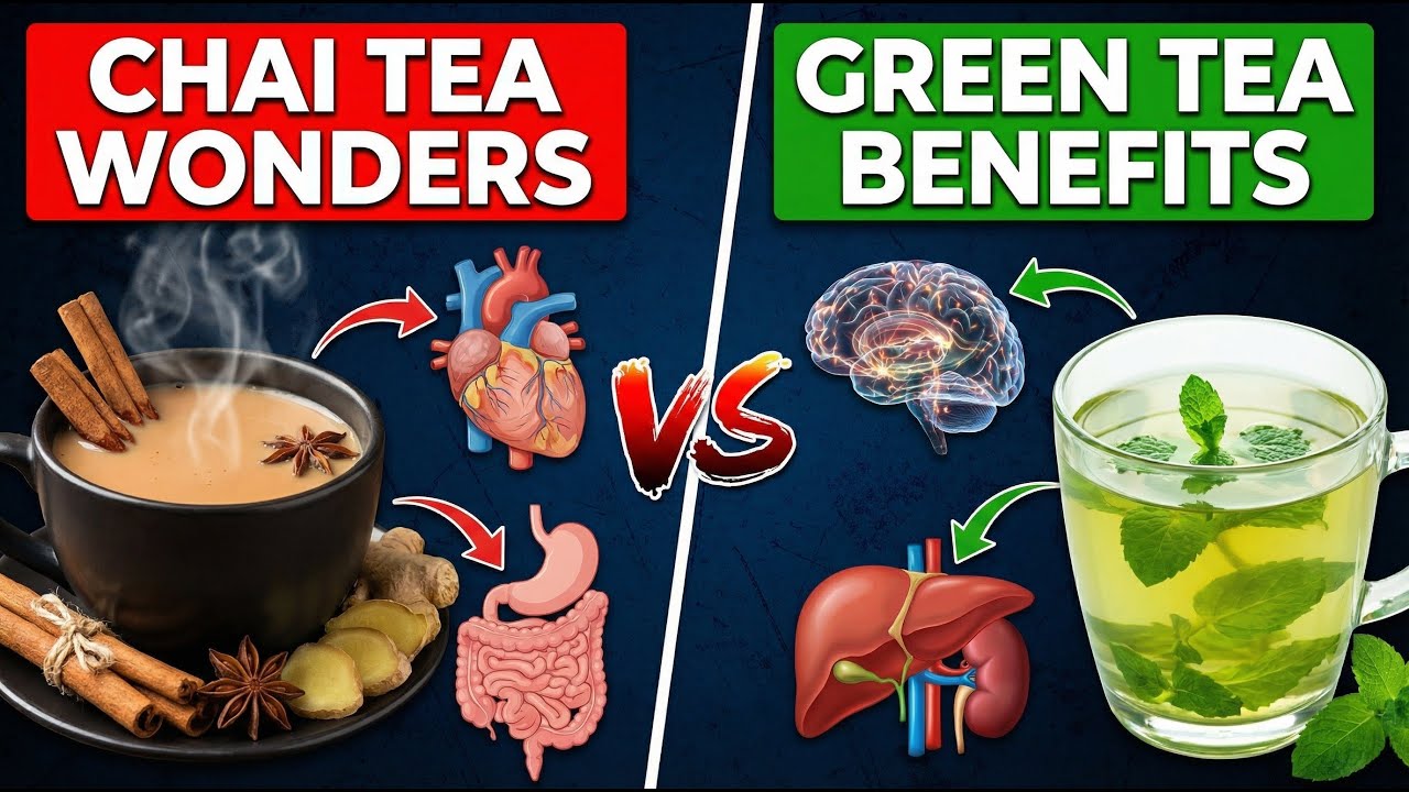 11 Wonders of Chai Tea Vs Green Tea Comparison - YouTube