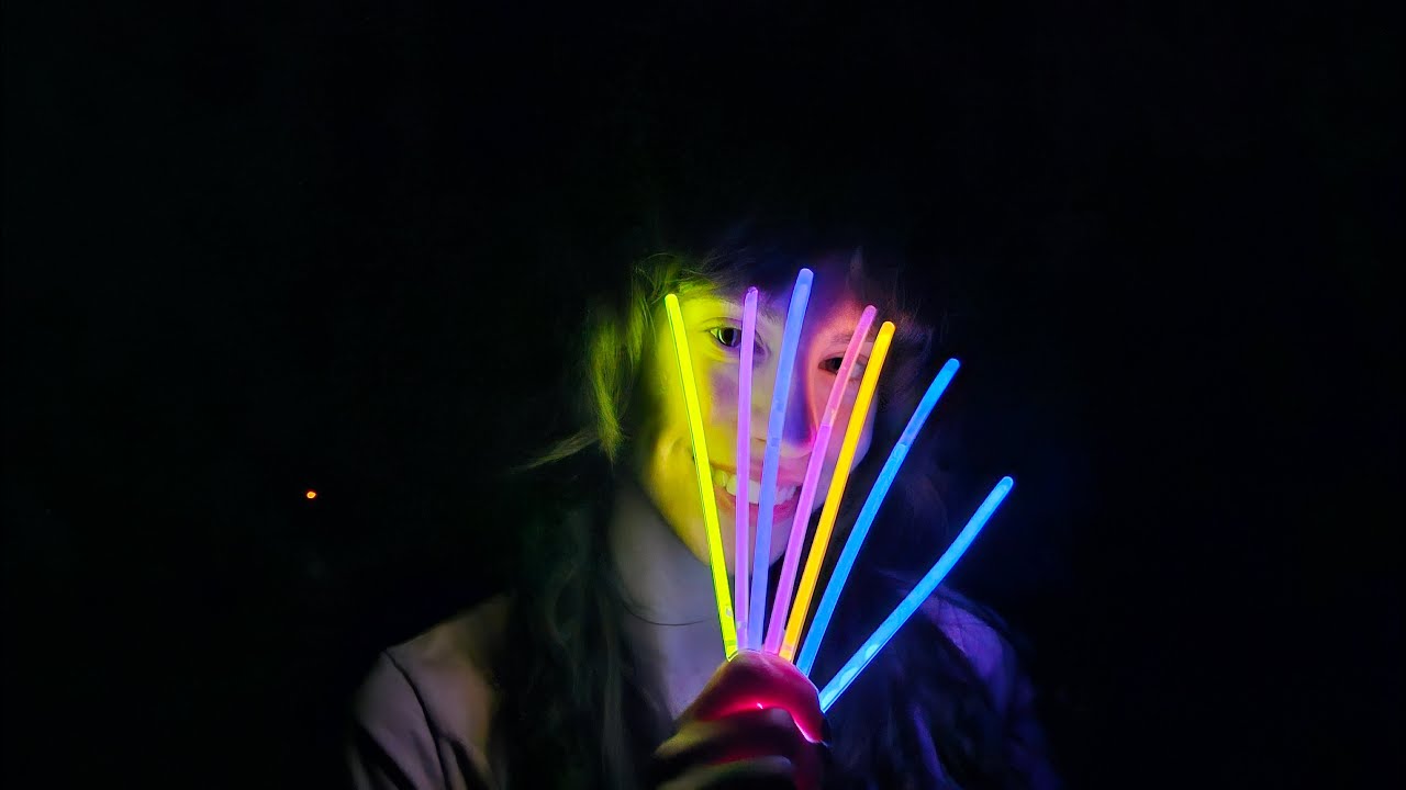 ASMR in the Dark | Cracking Glow Sticks & Light Triggers - YouTube