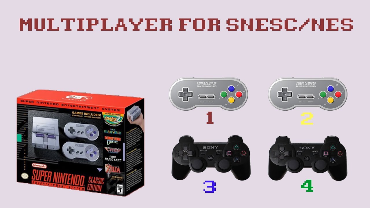Play 4 Player/Multiplayer on SNESC with PS3/other remotes - YouTube