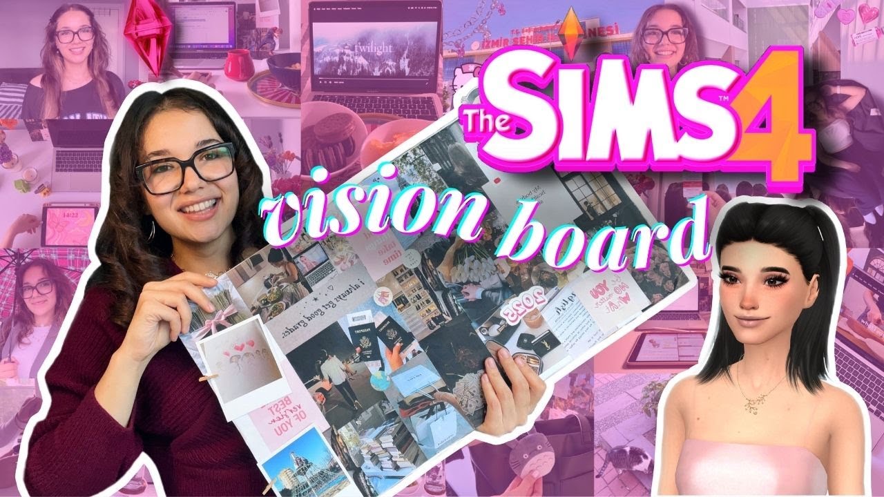 Favori Sims Karakterimin Vision Board'unu İnceliyoruz 💖👩🏻‍🏫🎀 Hedefler ...