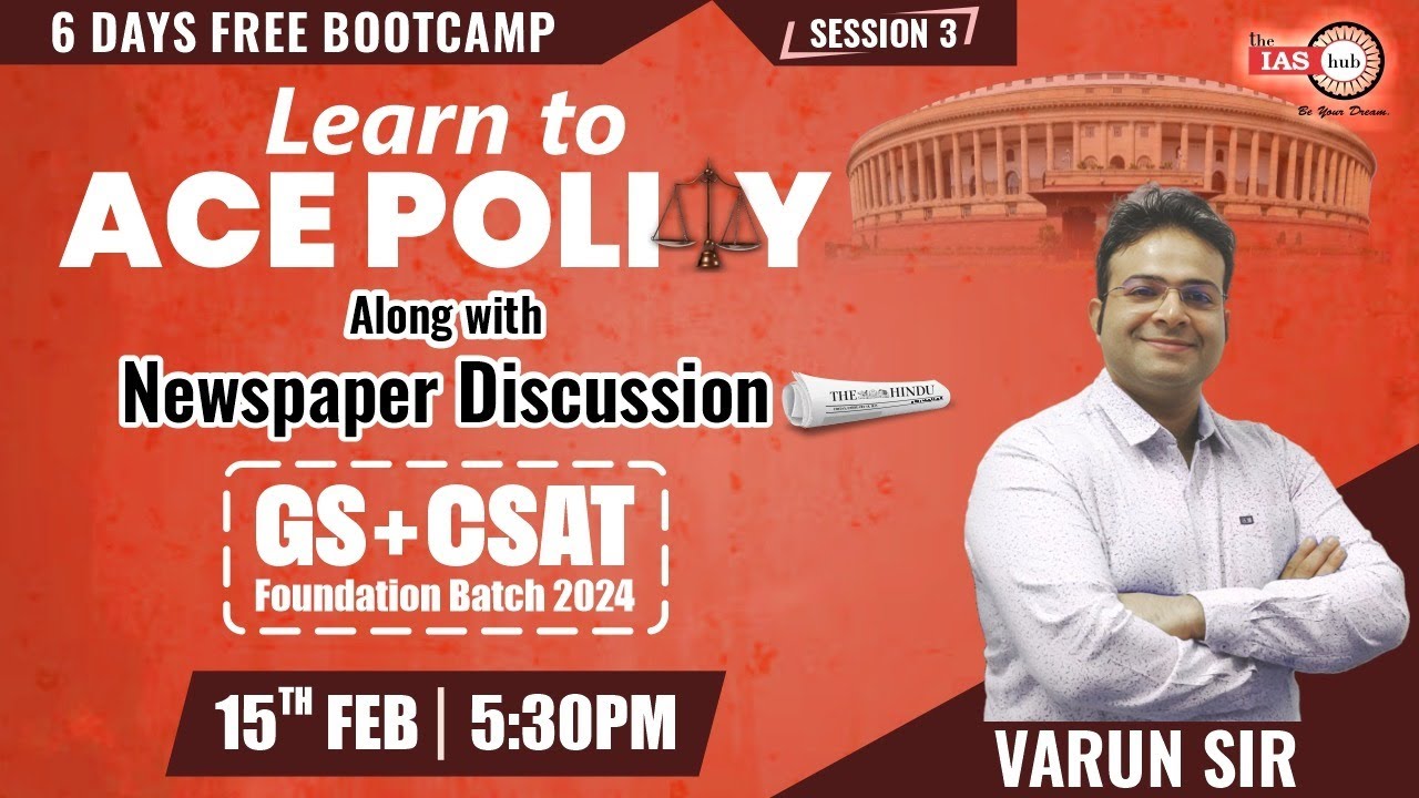 NEEV GS Foundation 2024 | Polity & Governance | New Batch | Session -1 | Varun Sir | theIAShub ...