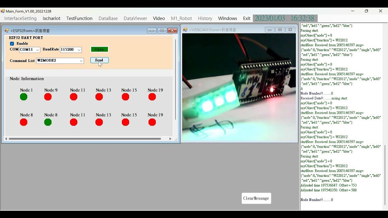 C# control ESP32 with WS2812 - YouTube