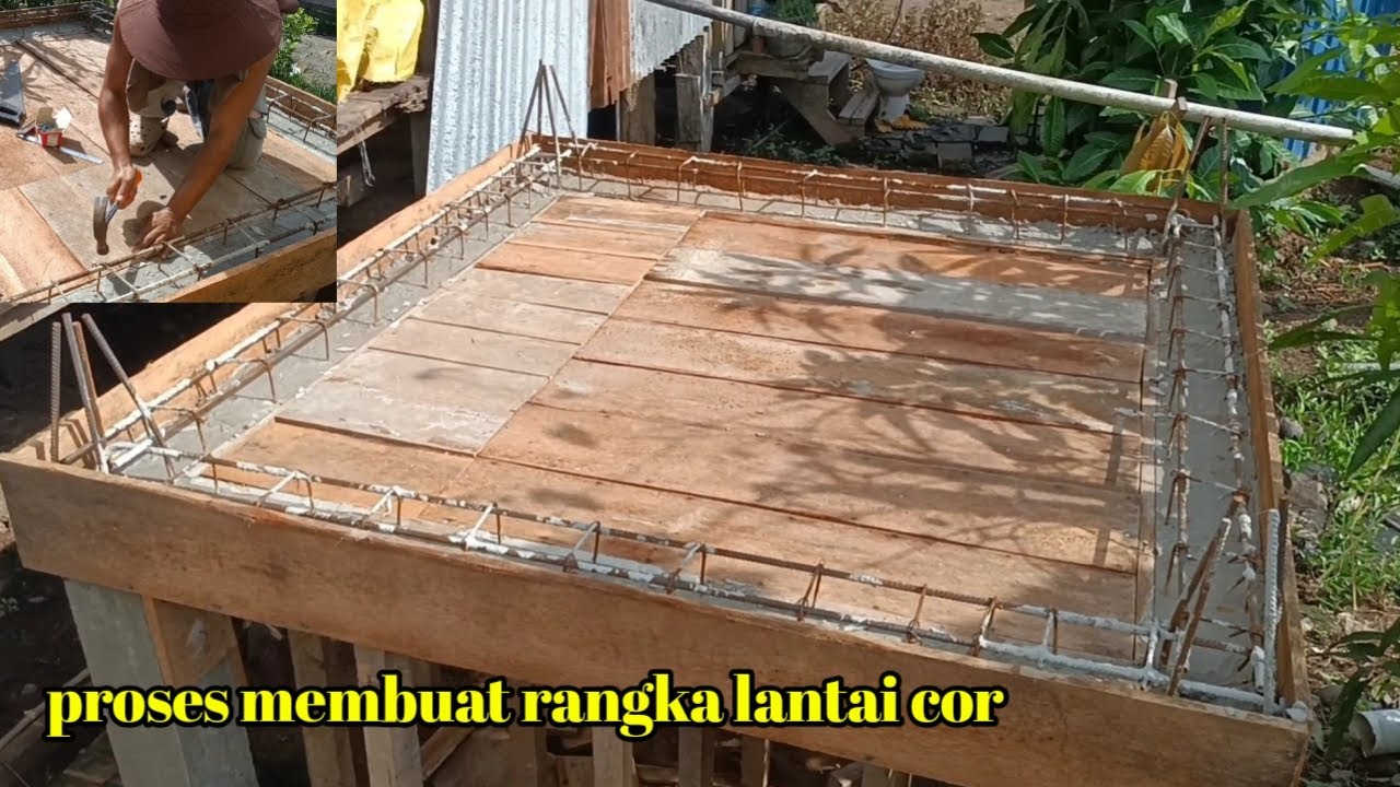 #Part5,Proses pemasangan rangka, untuk lantai konkrit, lantai atas ...