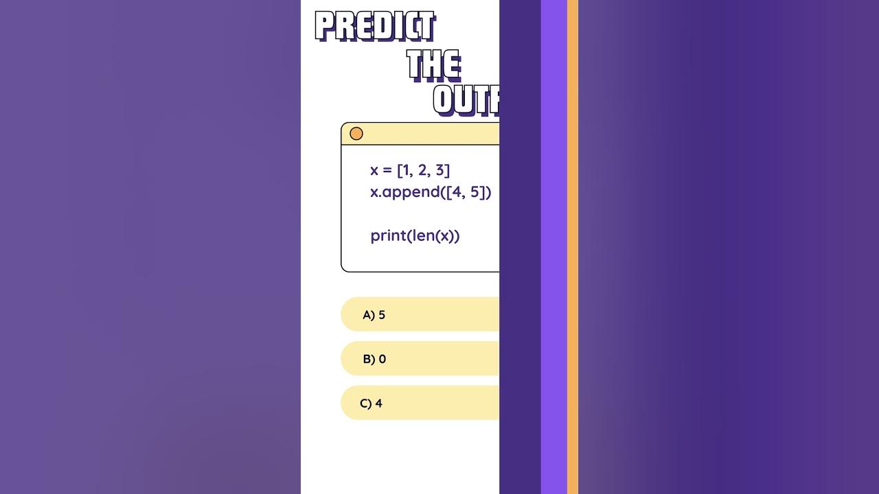 Predict The Output - Python #3 - YouTube