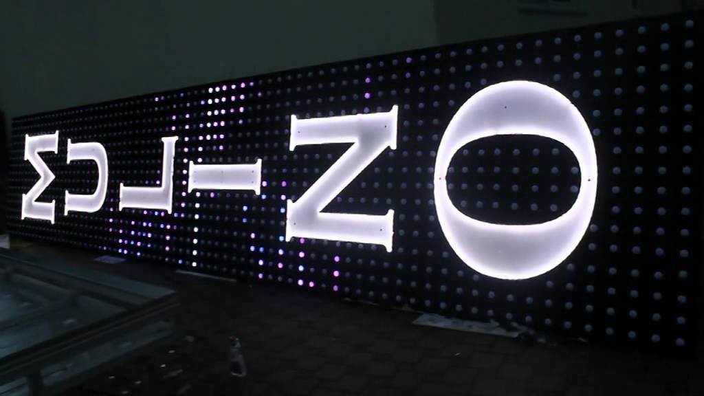 LED PIXEL SIGN 10x2m - Mulino - YouTube