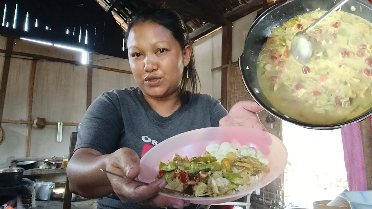 sayur mak'e hari ini bikin napsu makan,sayur tewel koro dan kulit ...
