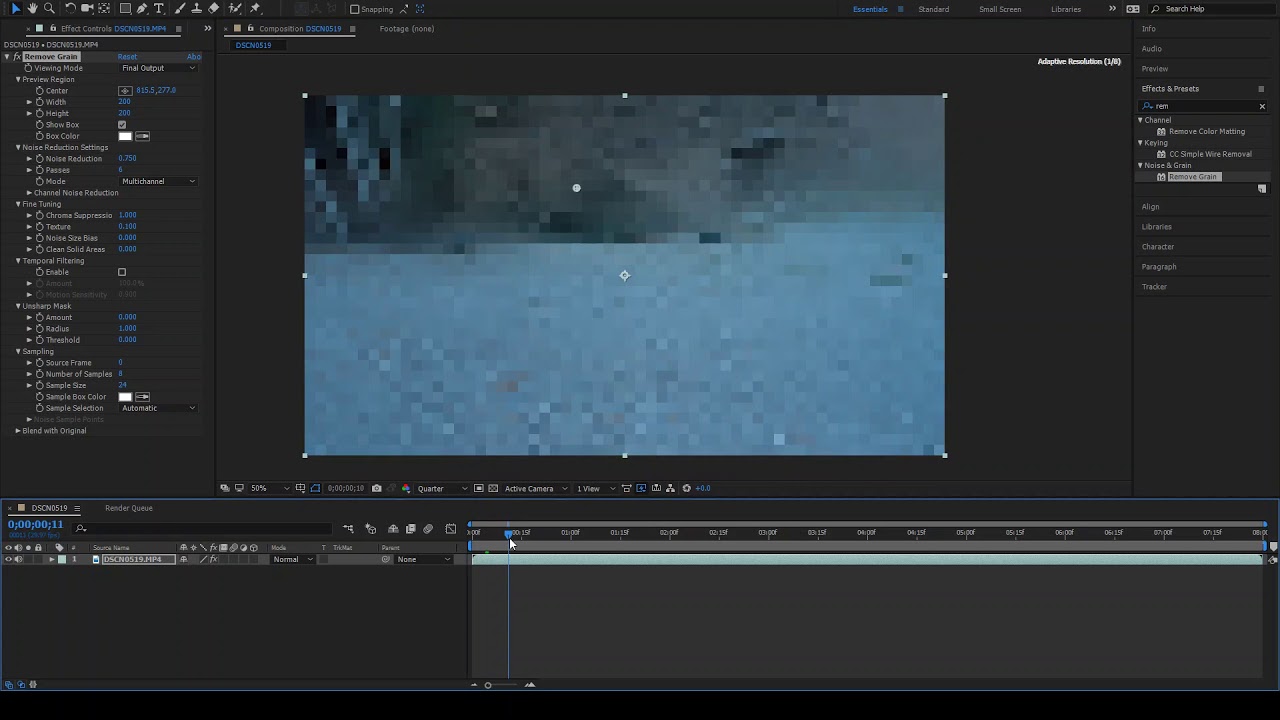 [After Effects] Grain Removal [Tutorial] - YouTube