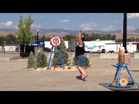 Axe Women Loggers of Maine - ax throwing - YouTube