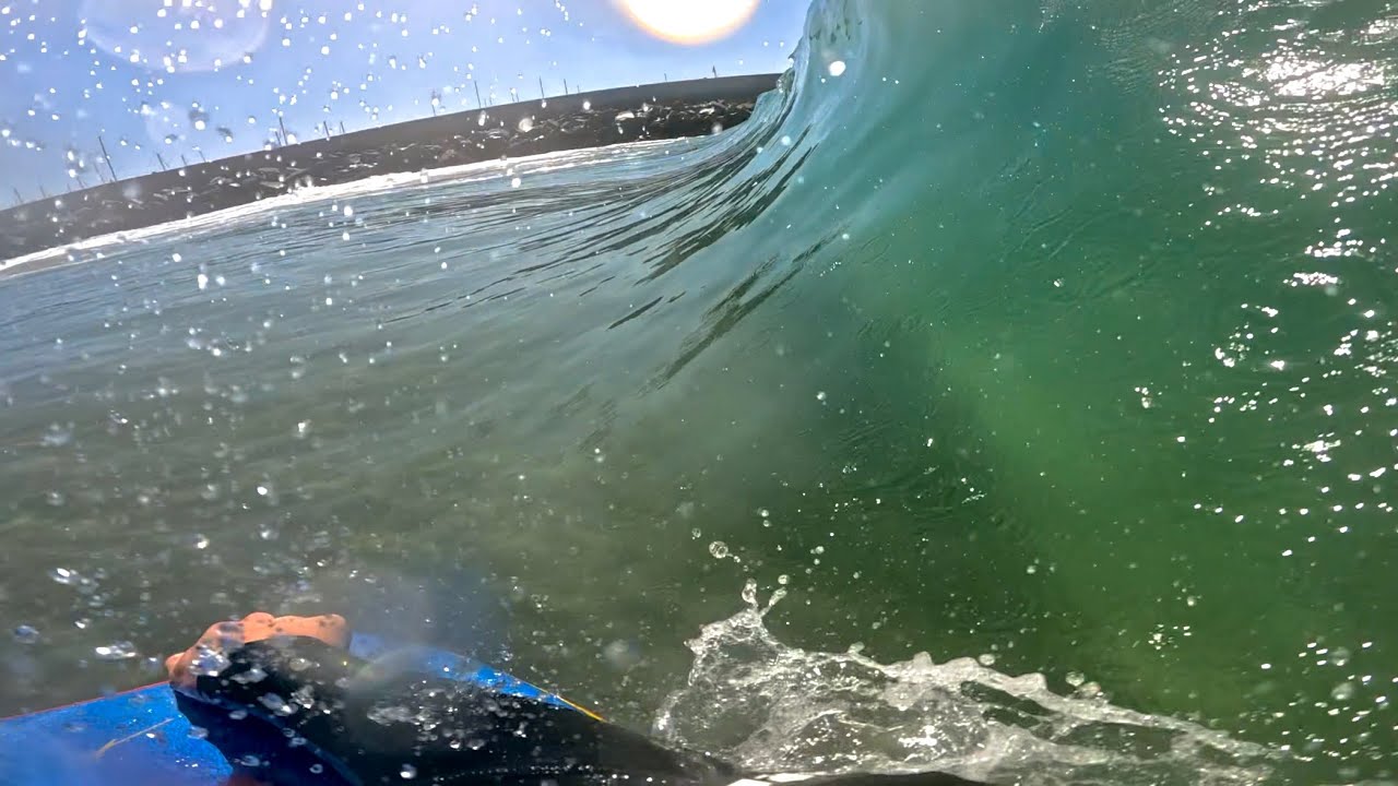 BEAUTIFUL MINI SLABS // POV // BODYBOARDING CRYSTAL CLEAR SHALLOW WAVES ...
