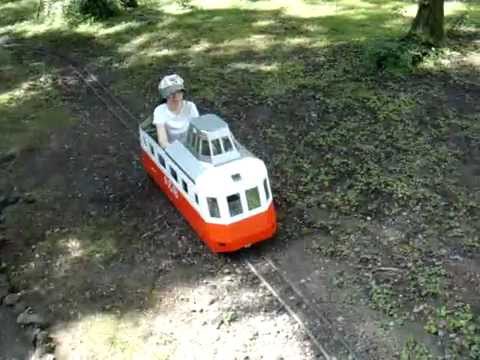 Riding in 5inch gauge railcar 3 - YouTube