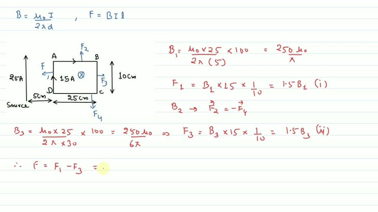 A Rectangular Loop ABCD Is Placed Near On Infinite Length Current A Rectangular Loop ABCD Is Placed Near On Infinite Length Current