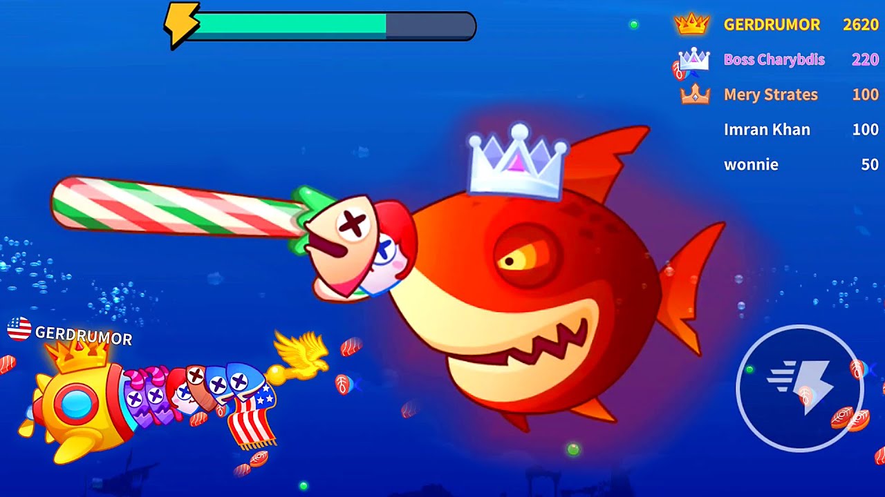 Fish.IO - A new battle! SUBMARINE & BOSS Shark - Fishdom - YouTube