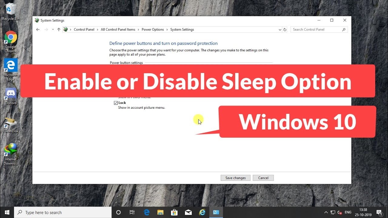How To Enable or Disable Sleep Option - Windows 10 - YouTube