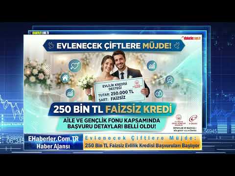 Evlenecek Çiftlere Müjde: 250 Bin TL Faizsiz Evlilik Kredisi Başvuruları Başlıyor